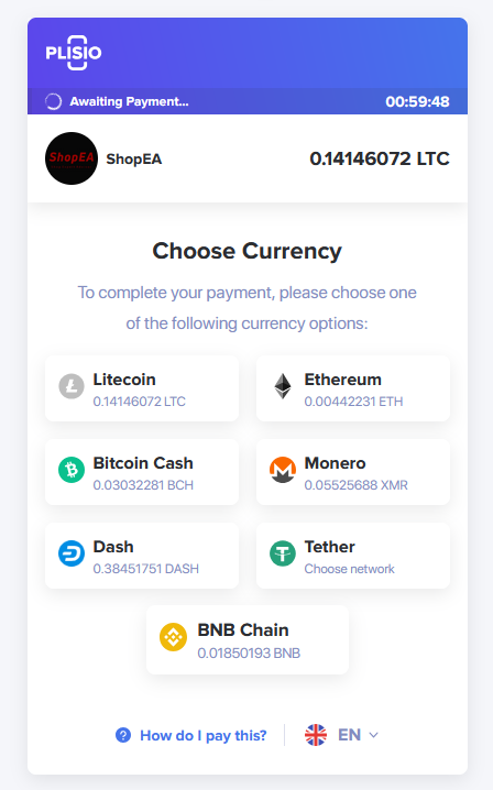 How to pay through the Plisio payment gateway - FXProEA -How to Pay with Plisio Payment Gateway ...